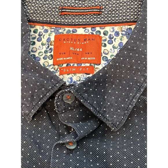 Cactus | Shirts | Cactus Man Ricky Singh Shirt Mens Xl Slim Blue White ...